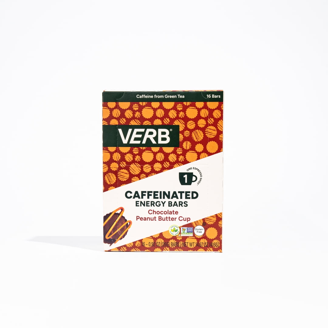 Verb Caffeinated Snack Bars, Chocolate Peanut Butter Cup 16ct box ...