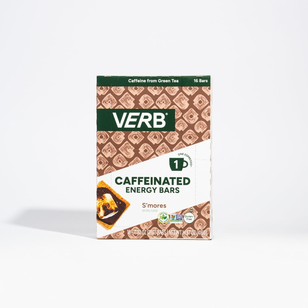 Verb Caffeinated Snack Bars, S'mores 16ct box - Walmart.com