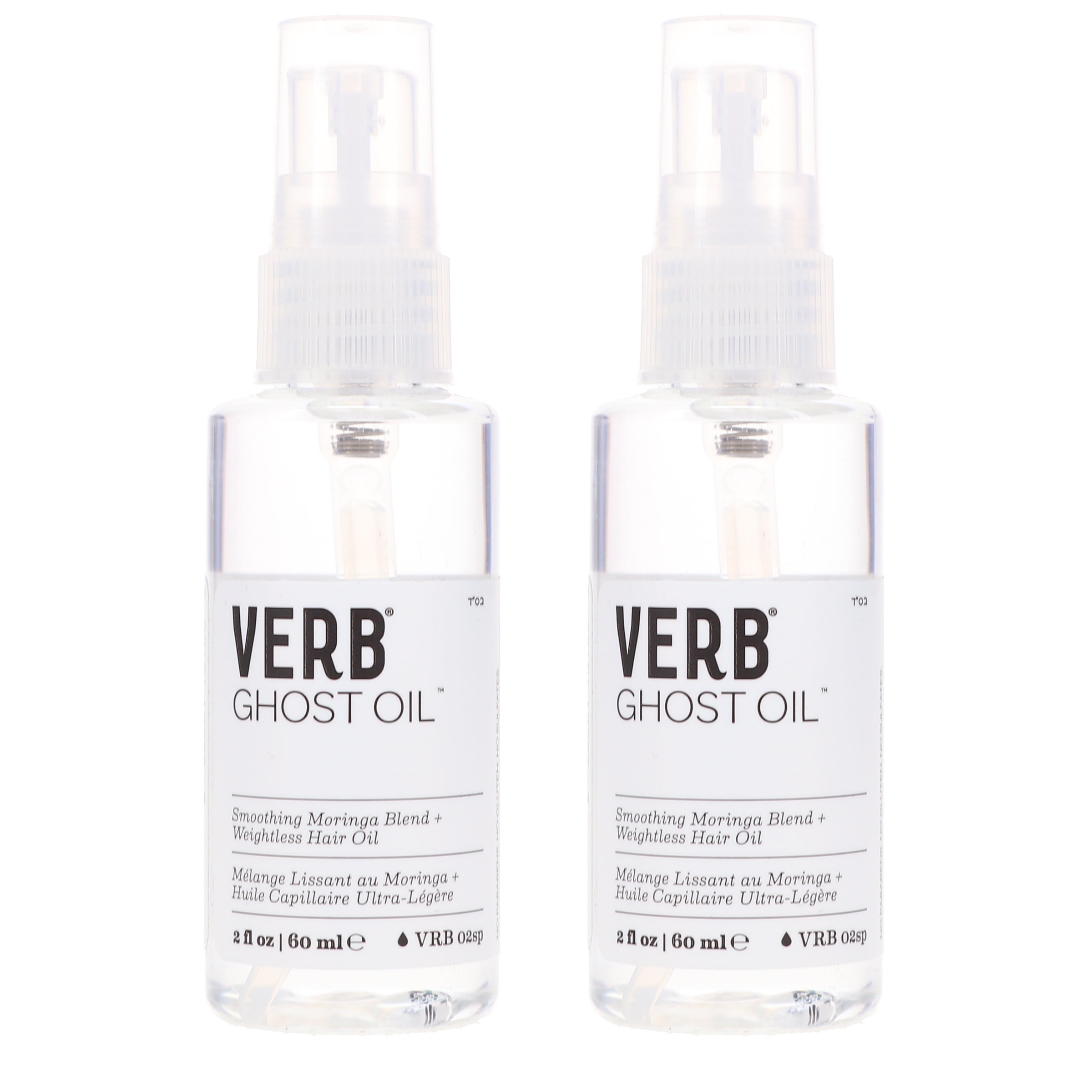 Verb Ghost Oil, 2 oz 2-Pack, Argan and Moringa Oils, Shine Enhancing ...