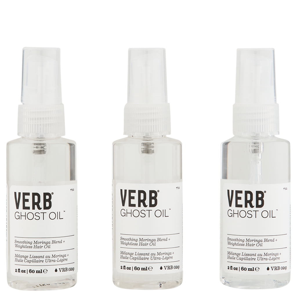 Verb Ghost Oil, 2 oz 3 Pack, Restorative Hair Oil, Smooths Frizz, Adds ...