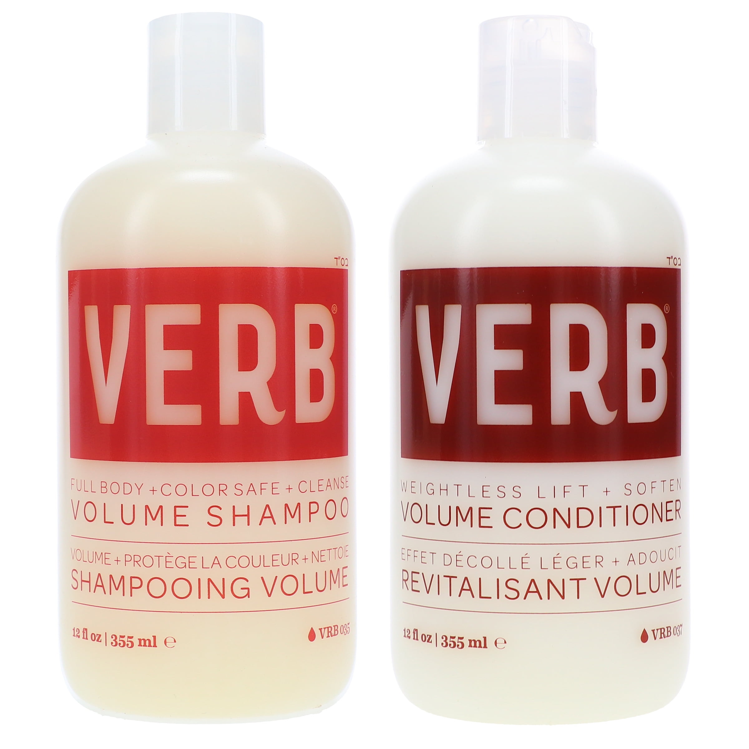 Verb Volume Shampoo & Conditioner 12 oz Combo Pack for Fine Hair ...