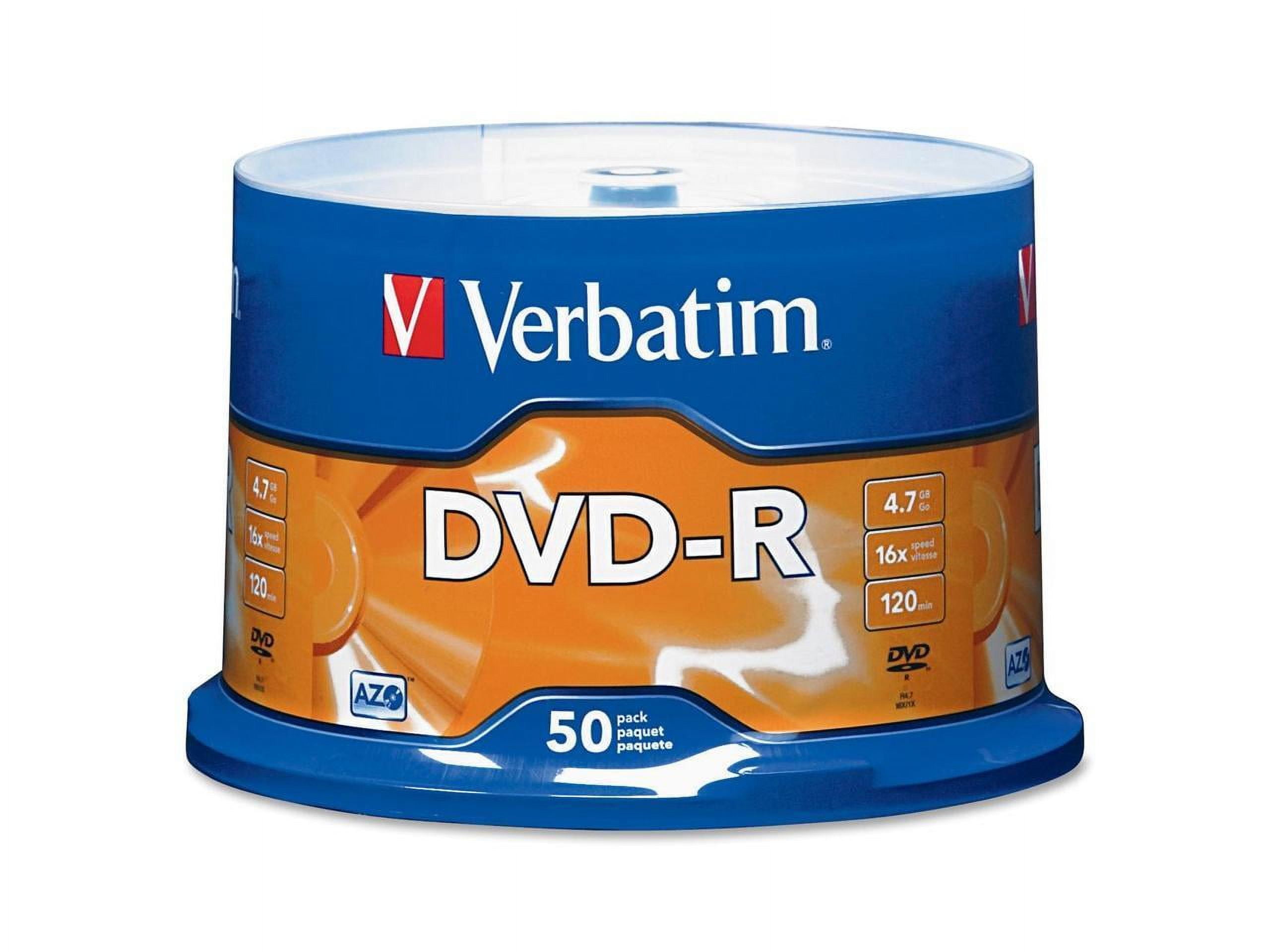 Verbatim 4.7GB 16X DVD-R 50 Packs Spindle Disc with Advanced Azo ...