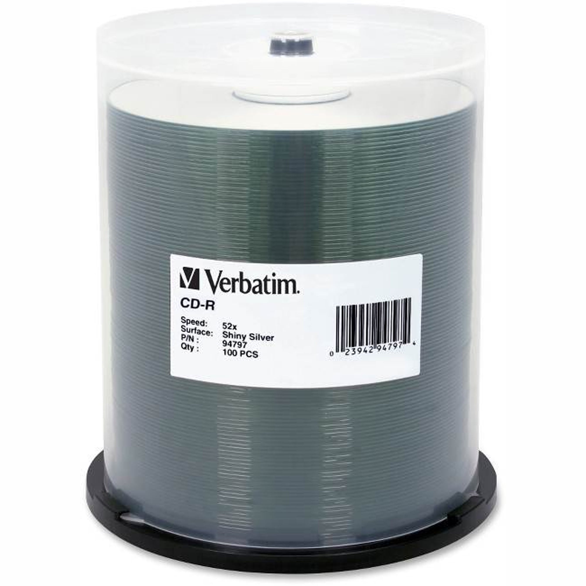 Verbatim 700MB 52X CD-R 100 Packs Spindle Media Model - Walmart ...