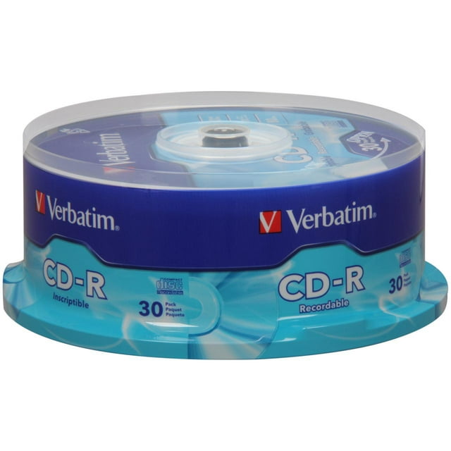 Verbatim 700MB 52X CD-R 30 Packs Spindle Disc Model 95152 - Walmart.com