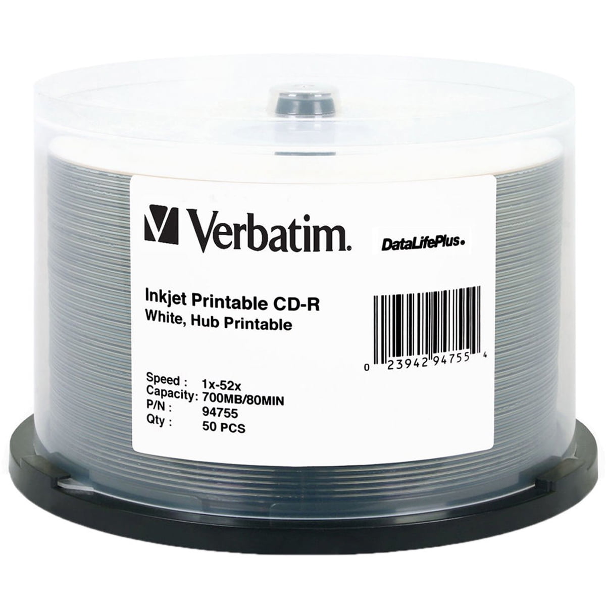 Verbatim DataLifePlus 700MB 52X CD-R, Recordable, Burnable, White ...