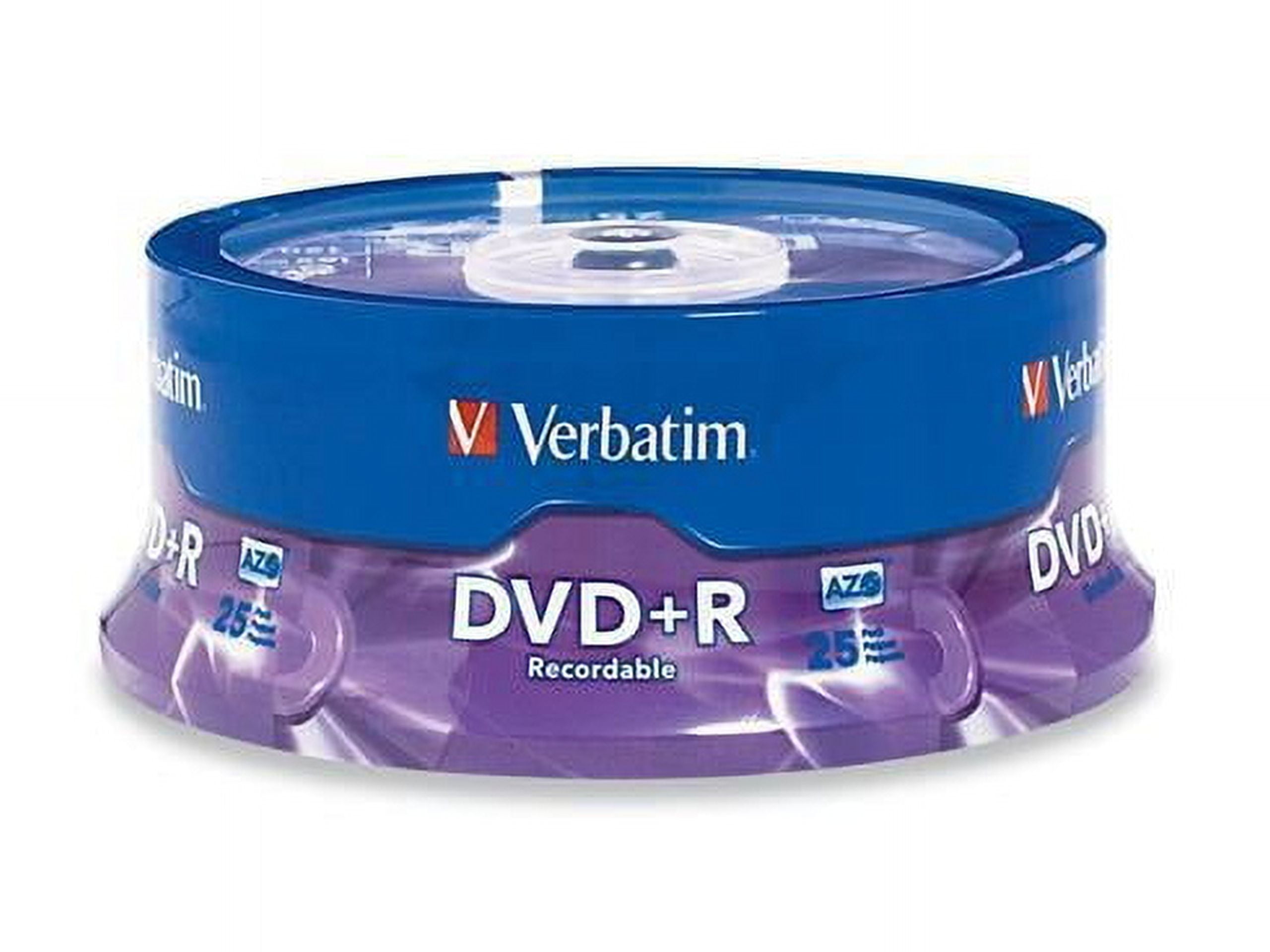 Verbatim 95033 4.7 GB 16x Spindle DVD+R Recordable Disc - Silver (25 ...