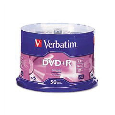 Verbatim 95037 DVD Recordable Media - DVD+R - 16x - 4.70 GB - 50 Pack ...