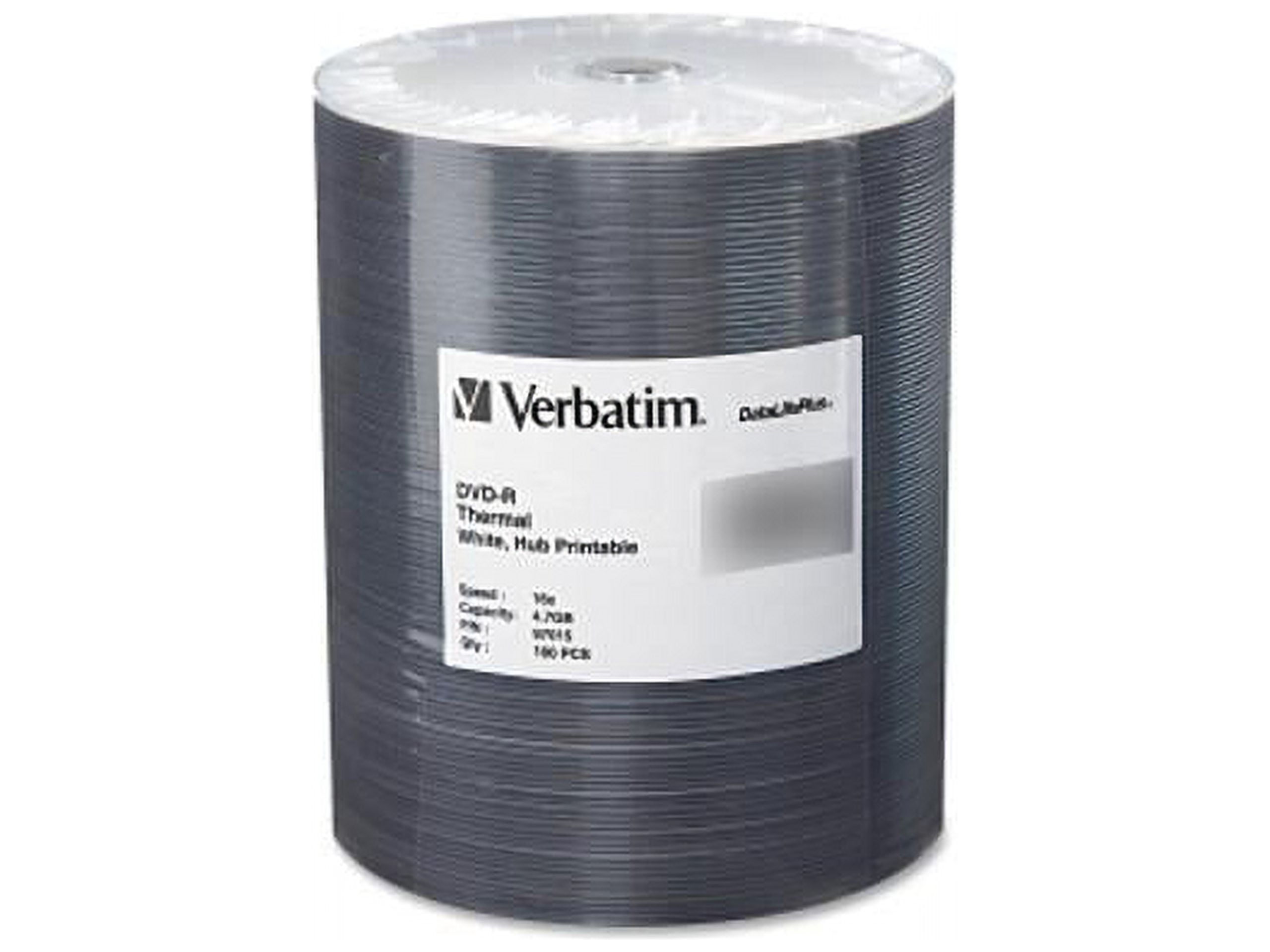 Verbatim DataLifePlus 4.7GB 16X DVD-R 100 Packs Wrap Media Model 97015 ...