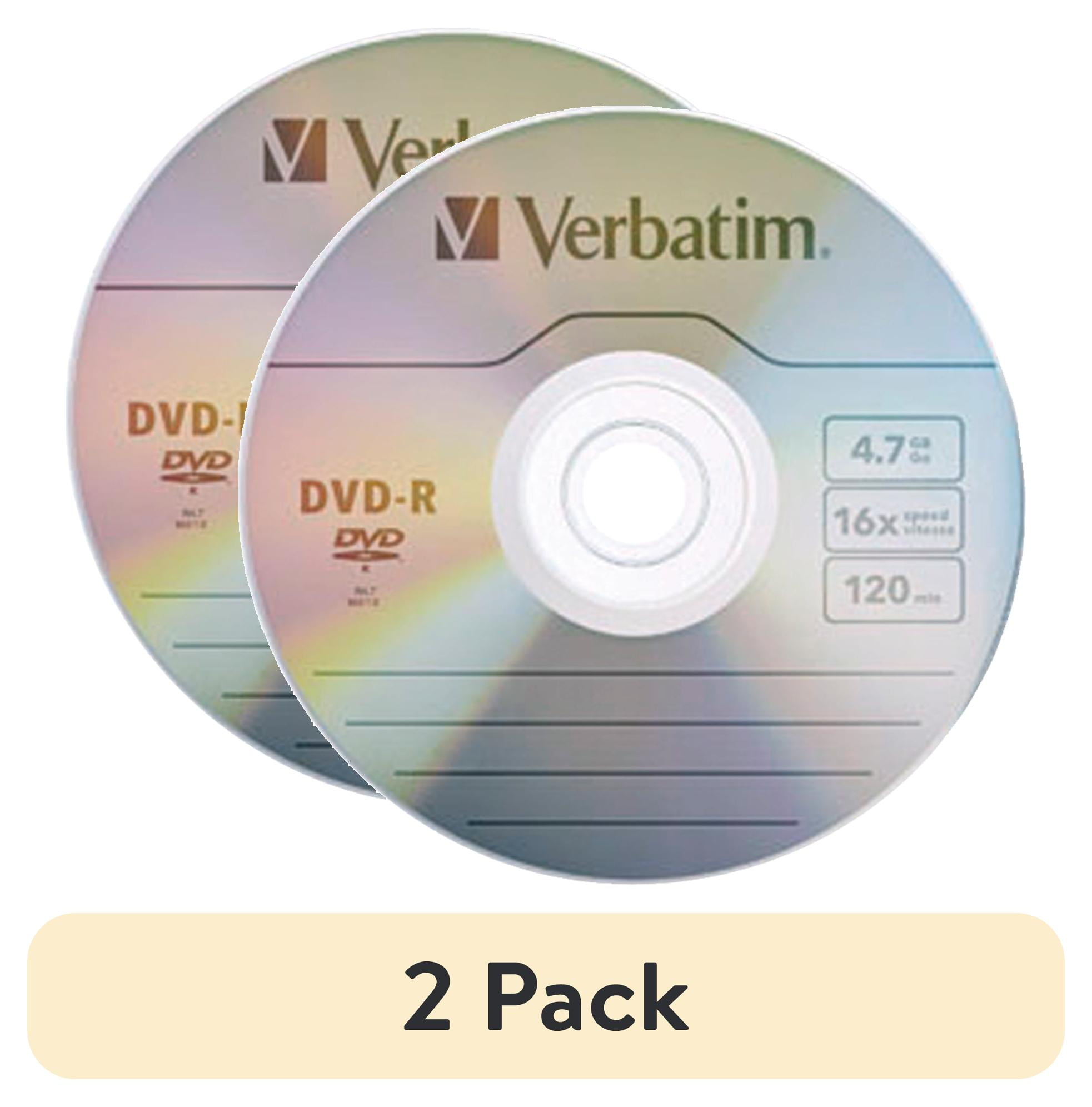 (2 pack) Verbatim® 97957 4.7gb 120-minute 16x Dvd-rs With Branded ...