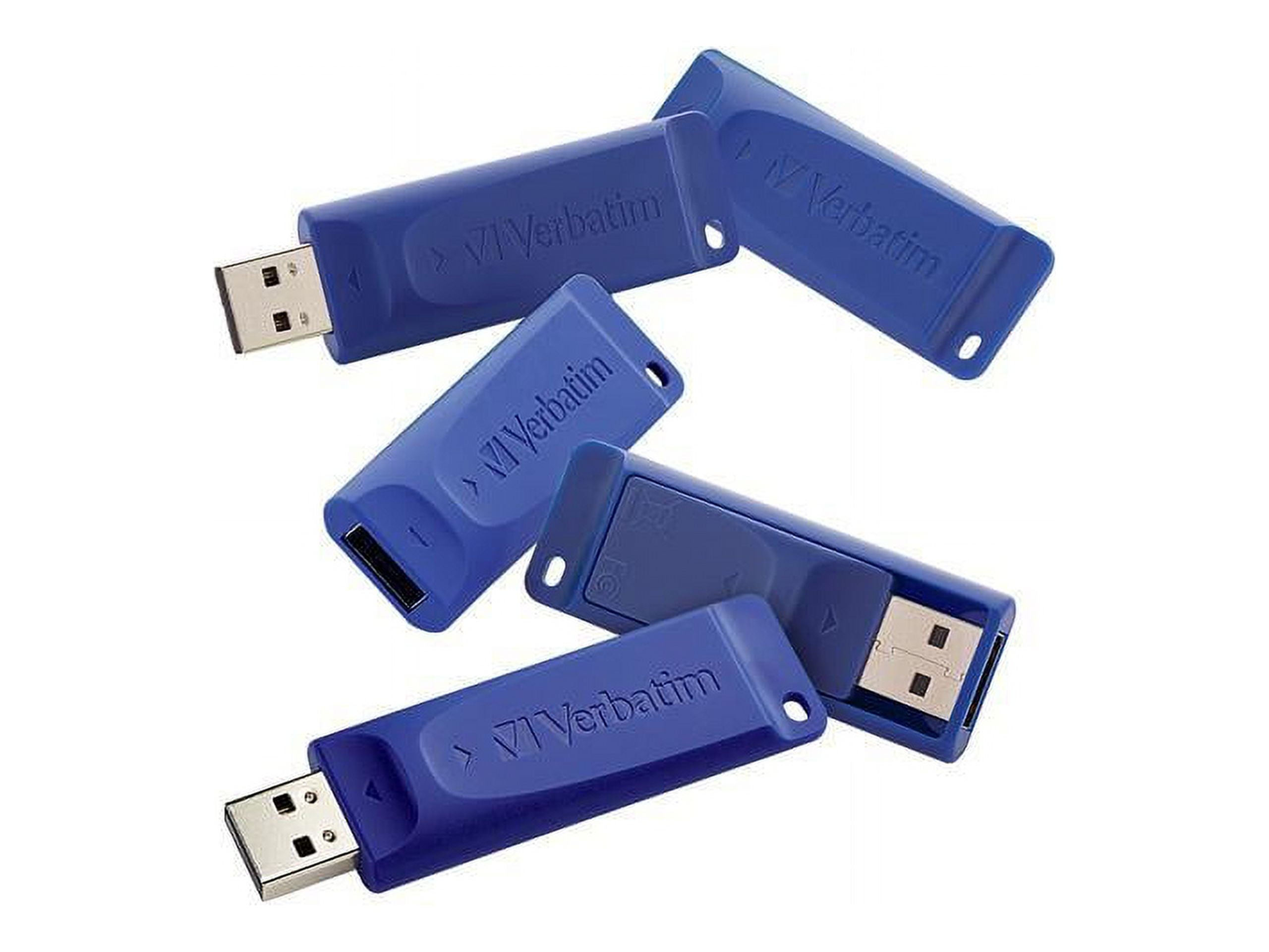 Verbatim 99121 8 GB Classic USB 2.0 Flash Drive - Blue (5/Pack ...