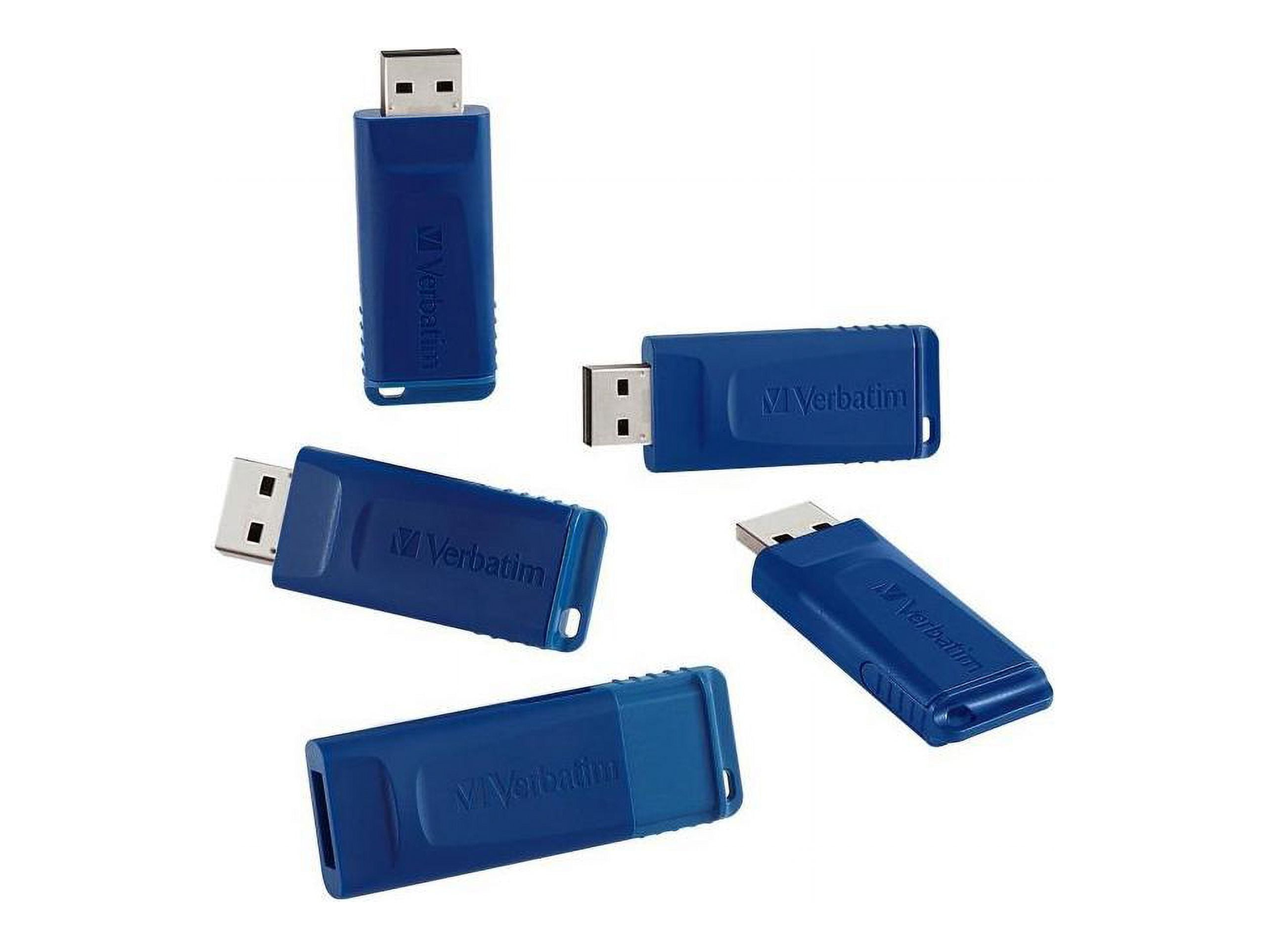 Verbatim 99810 16 GB Classic USB 2.0 Flash Drive - Blue (5/Pack ...