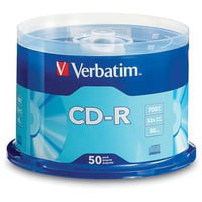 Verbatim CD-R 700MB 52X with Branded Surface - 50pk Spindle - 120mm ...