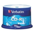 Verbatim 700MB 52X Recordable Burn Music CD-R, 50 Pack Spindle, Model ...