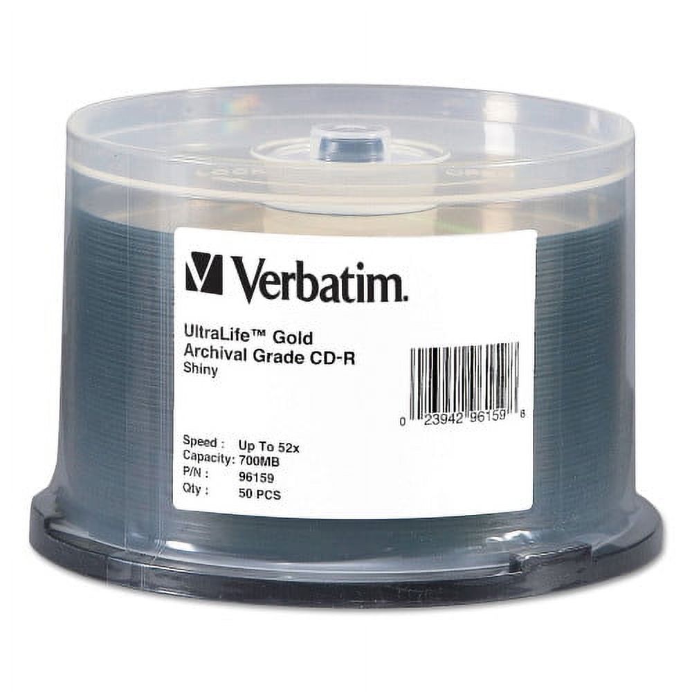 Verbatim CD-R Archival Grade Recordable Disc, 700 MB/80 min, 52x ...