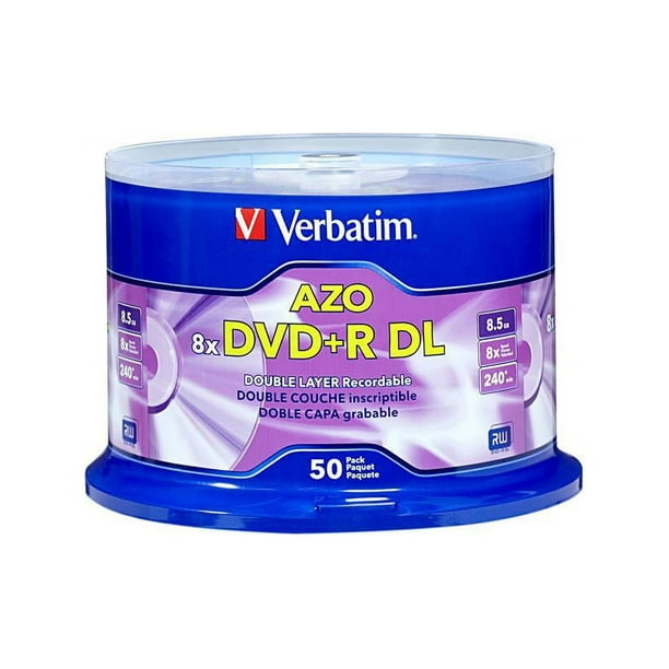 Free Shipping! Verbatim DVD+R DL 8.5GB 8X with Branded Surface - 50pk ...