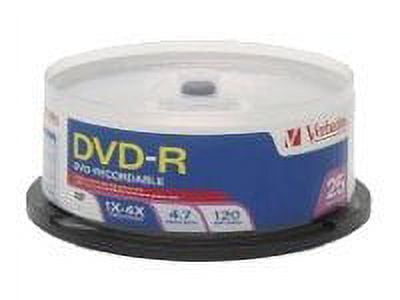 Verbatim DataLifePlus - 25 x DVD-R (G) - 4.7 GB 4x - spindle - Walmart.com