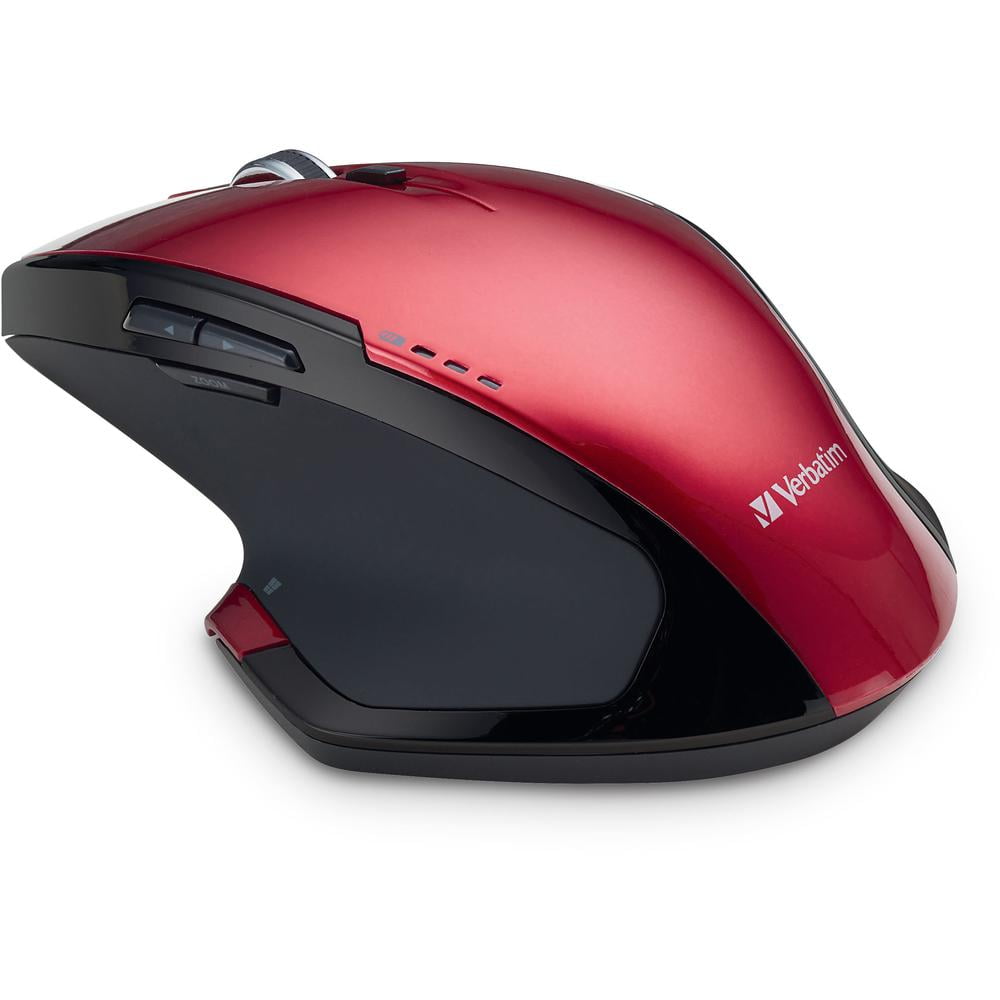 Verbatim Wireless Desktop 8-button Deluxe Blue Led Mouse - Red - Blue ...
