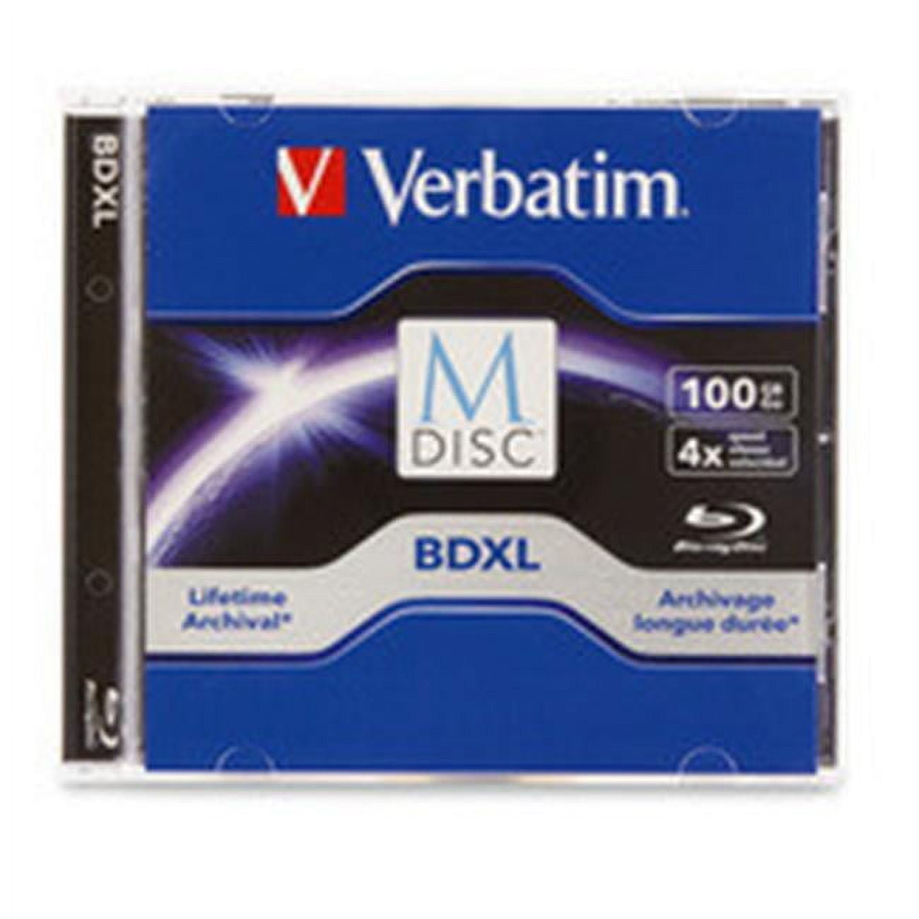 Verbatim M-Disc BDXL 100GB 4X with Branded Surface - Jewel Case Box ...
