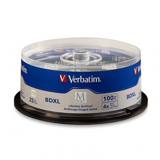 Verbatim M-Disc BDXL 100GB 4X with Branded Surface Spindle - Walmart.com