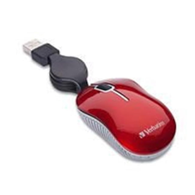 Verbatim Mini Travel Optical Mouse Commuter Series, Red 98619 - Walmart ...