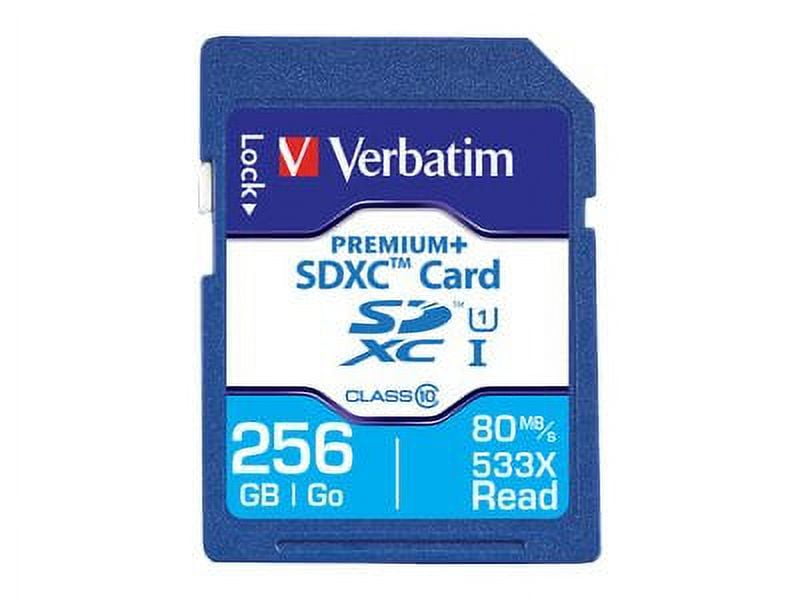 Verbatim PremiumPlus - Flash memory card - 256 GB - UHS Class 1 ...