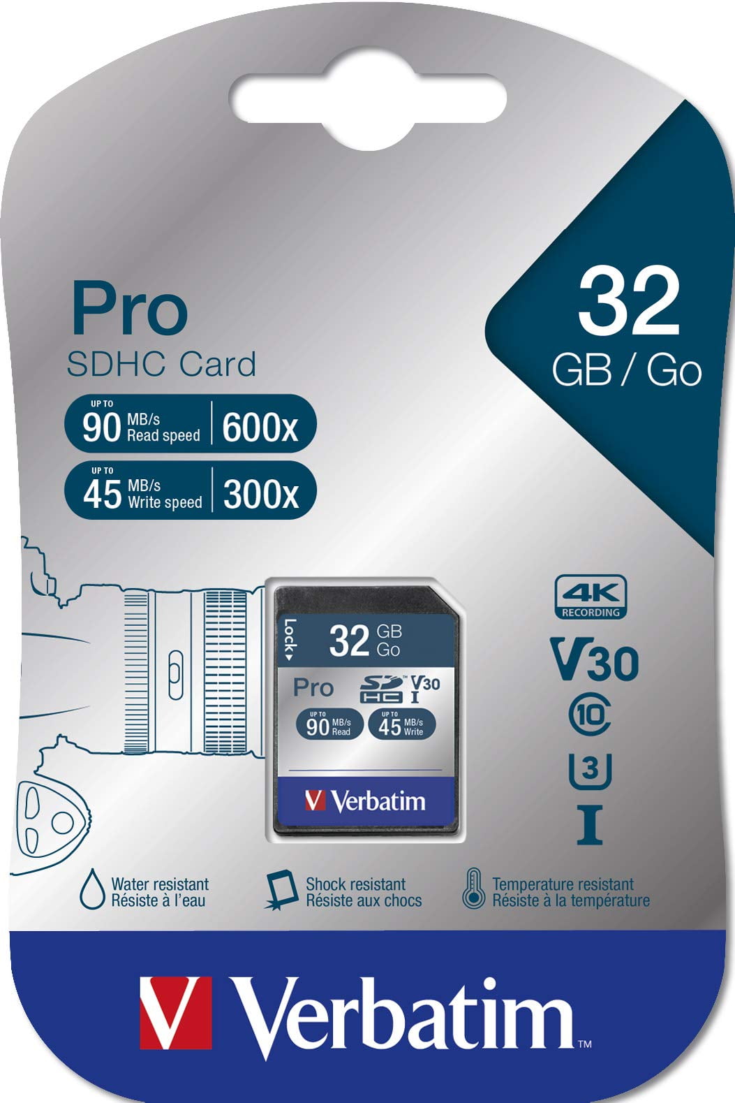Verbatim Pro 32 GB Flash SD Card Pro 32GB - Walmart.com