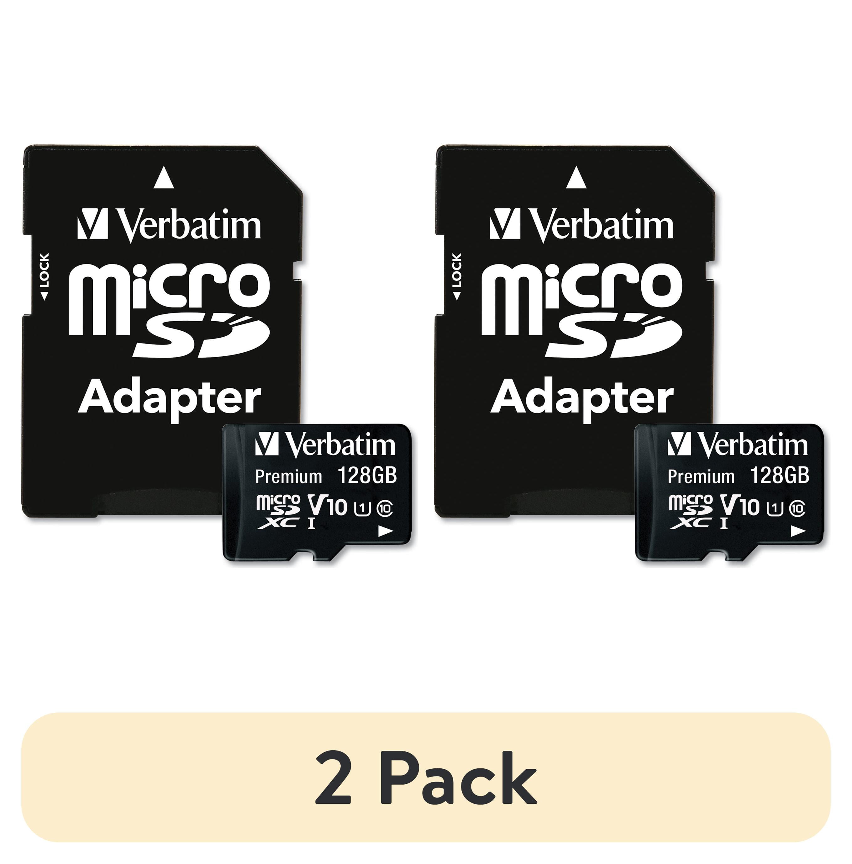(2 pack) Verbatim Prem Micro SDXC Memory Premium 128GB BE 44085 ...