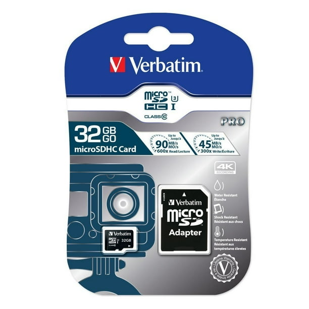Verbatim, VER47041, Pro 600X microSDHC Memory Card, 1 - Walmart ...
