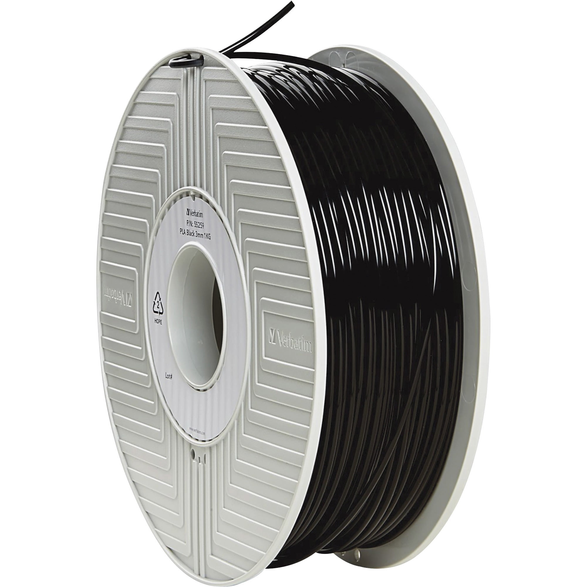 Verbatim, VER55259, PLA Filament 3mm 1kg Reel - Black, 1 - Walmart.com