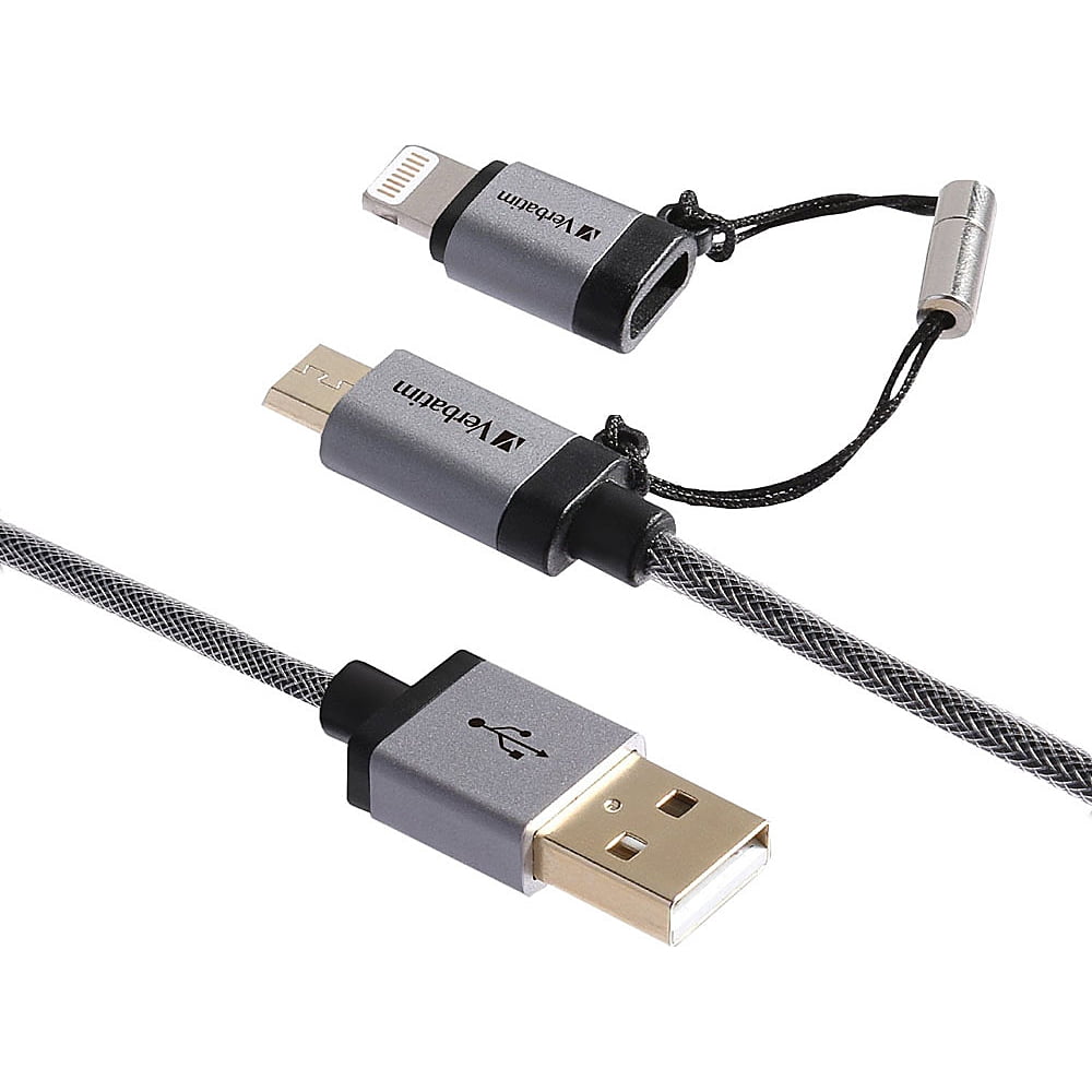 Verbatim, VER99217, Sync/Charge Lightning/Micro-USB Data Transfer Cable ...