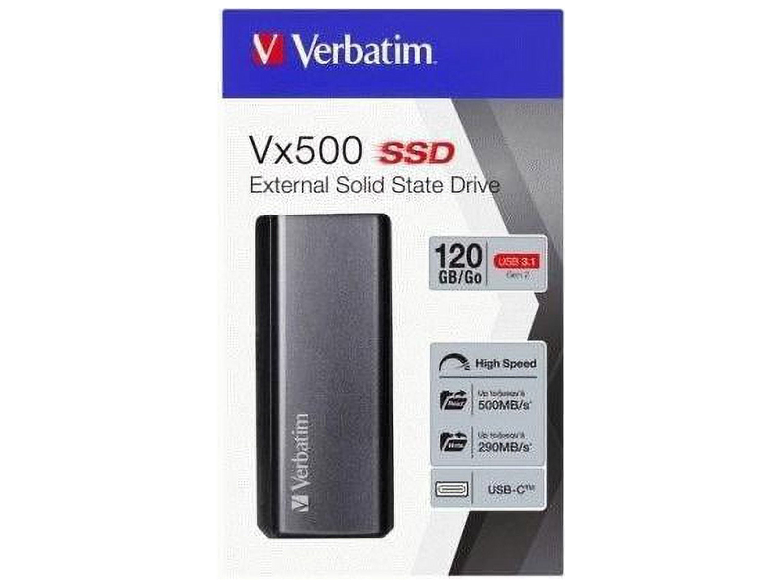 Verbatim VX500 120GB USB 3.1 Gen 2 Solid State Disk - External ...