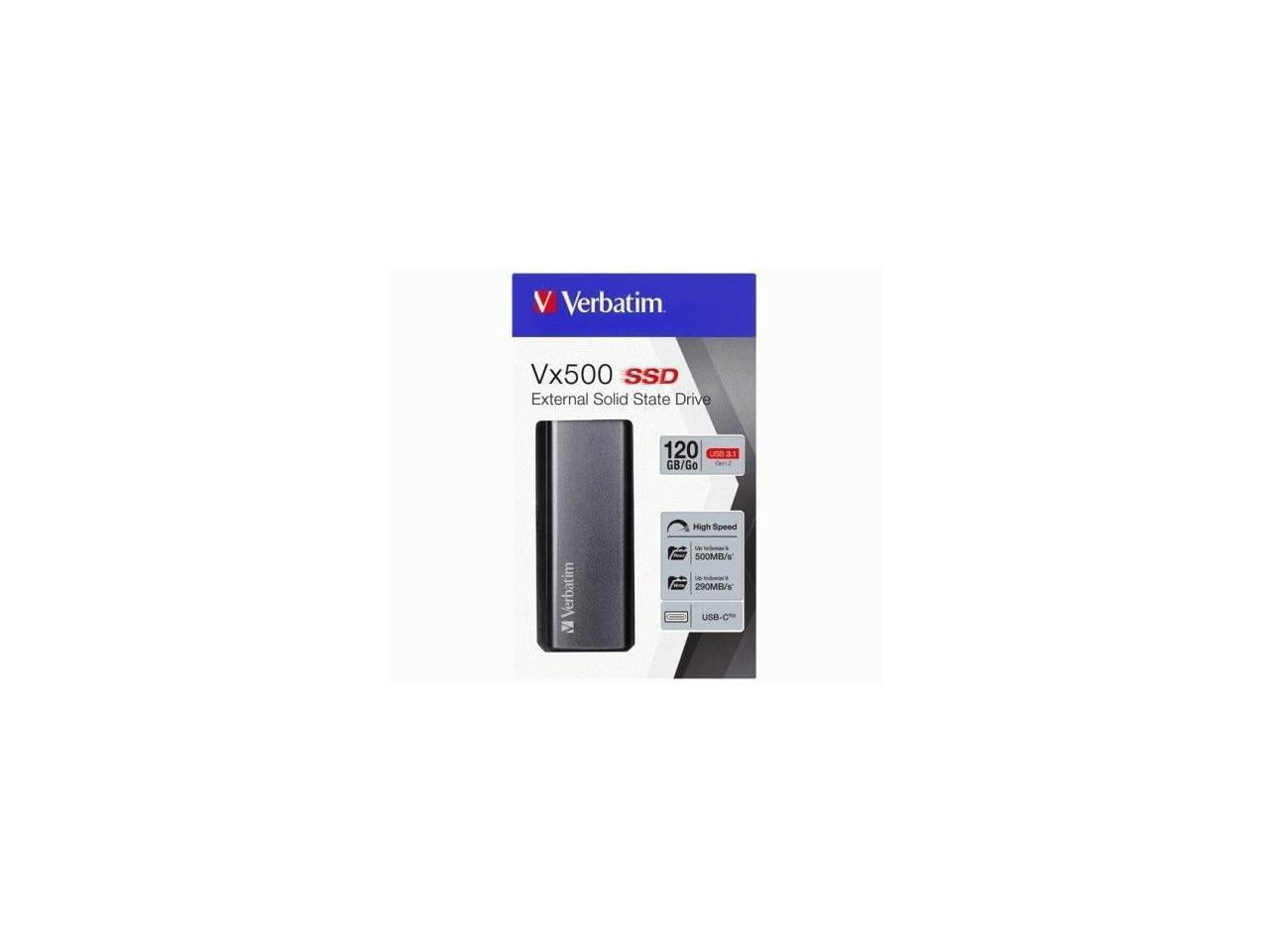 Verbatim VX500 120GB USB 3.1 Gen 2 Solid State Disk - External - Walmart.com