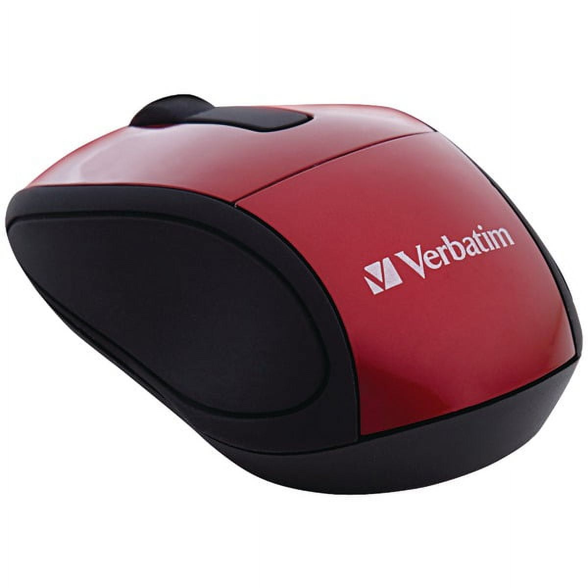 Verbatim Wireless Mini Travel Optical Mouse - Red - Radio Frequency ...