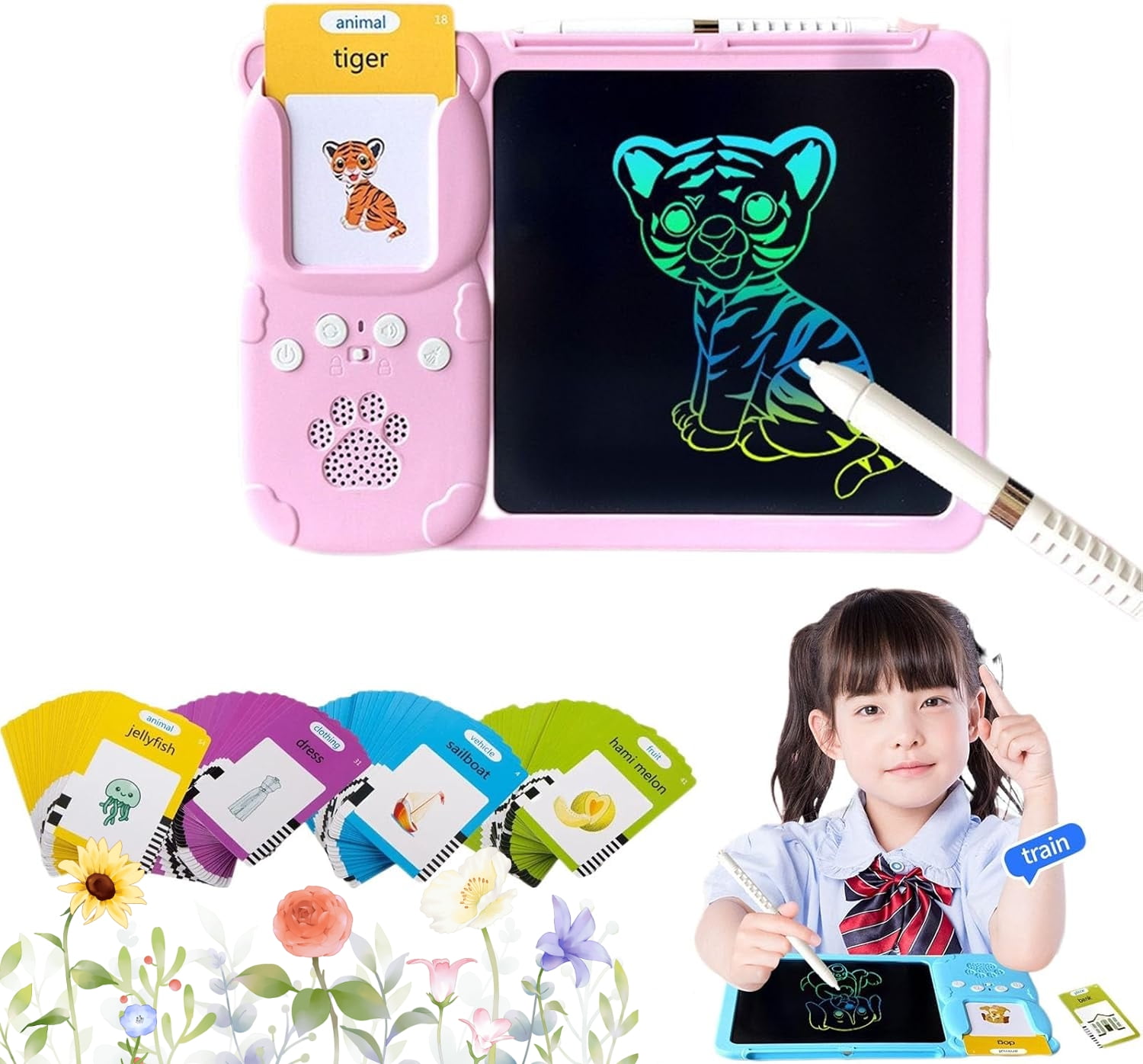 Verbio Talking Tablet, Croeve Talking Tablet, 2 in 1 Drawing Speaking ...