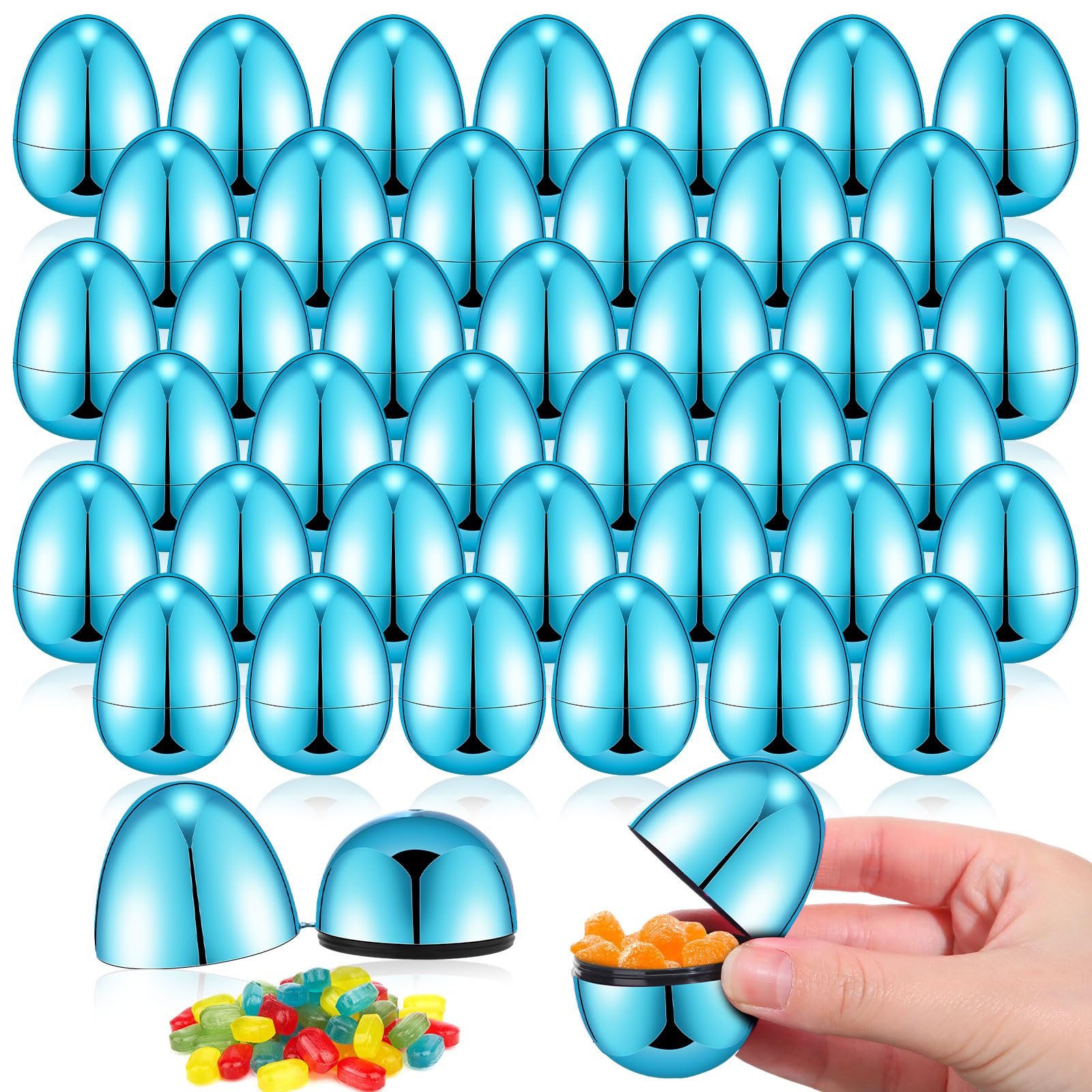 VercanMonth 48 Pcs Easter STF9 Eggs Metallic 2 28 X 1 65 Inch Empty VercanMonth 48 Pcs Easter STF9 Eggs Metallic 2 28 X 1 65 Inch Empty