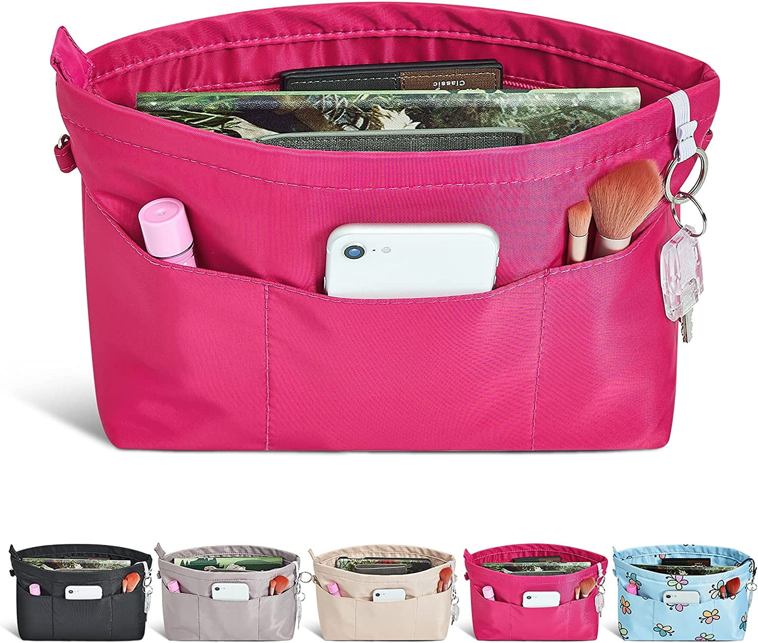 Vercord Premium Nylon Purse Organizer Tote Handbag Insert Organizers ...