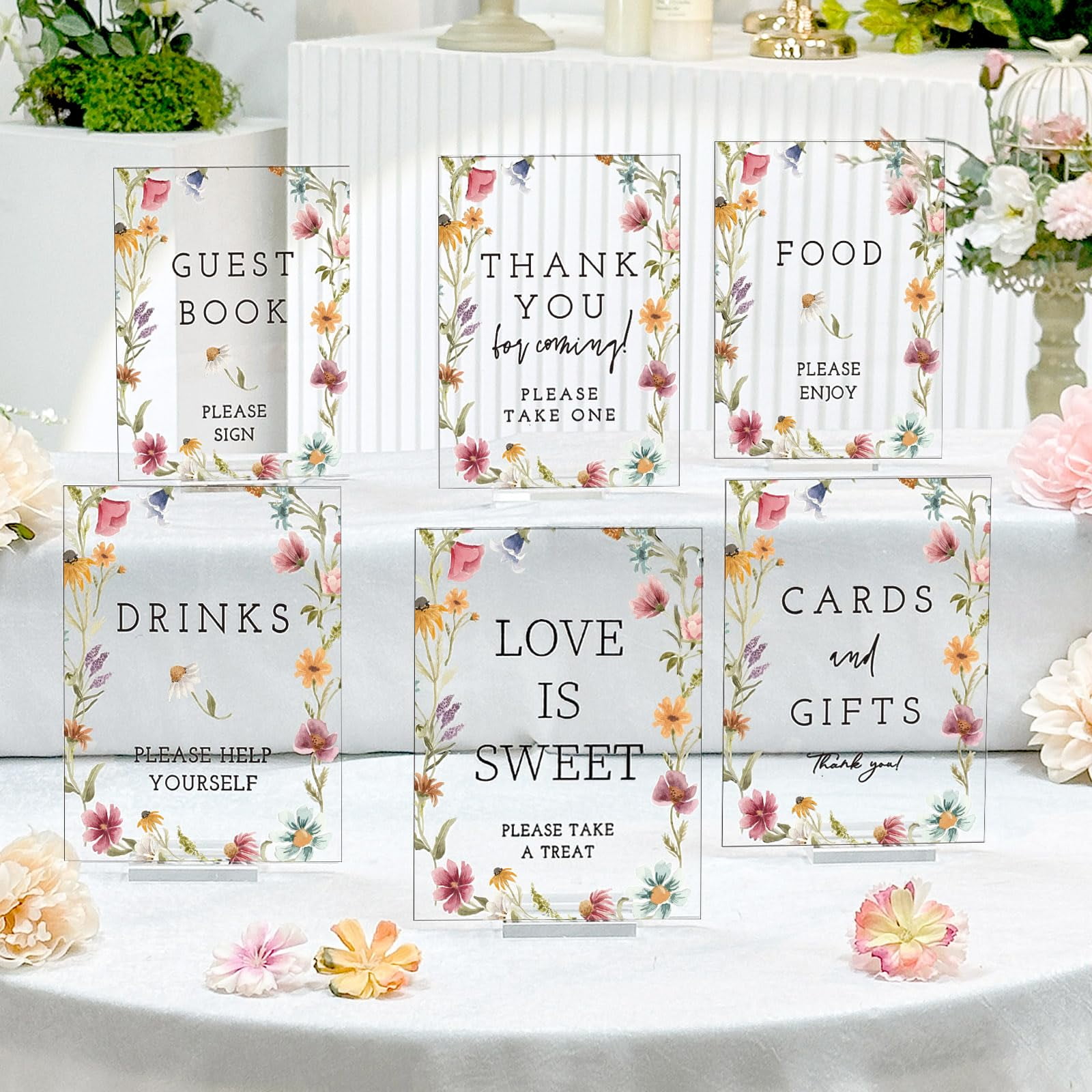 Vercraft 6 Pcs Wildflowers HMF23 Wedding Table Decorations Take One ...