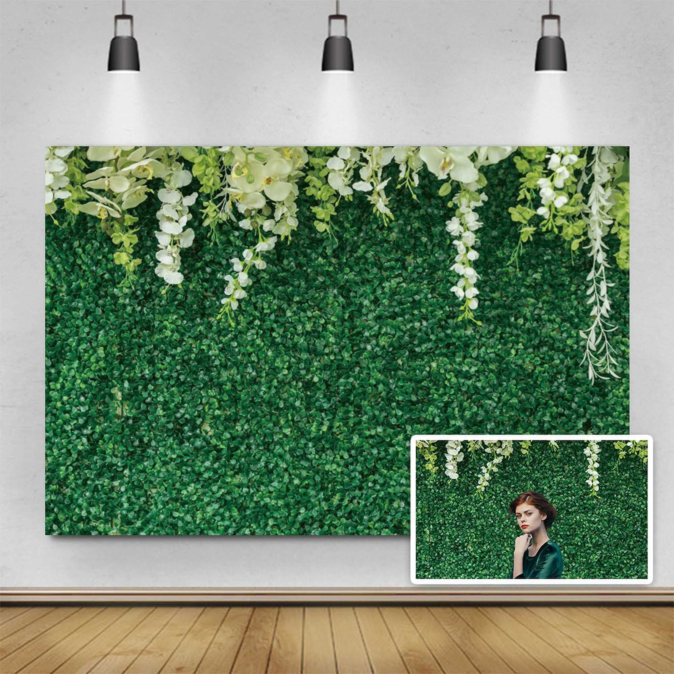 Verdant Bliss Greenery Backdrop for Weddings and Events - 9x6ft Floral ...