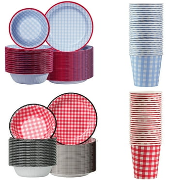 GoBig Party Large Disposable Plastic Bowls, 60 oz, Red, 30 Count ...