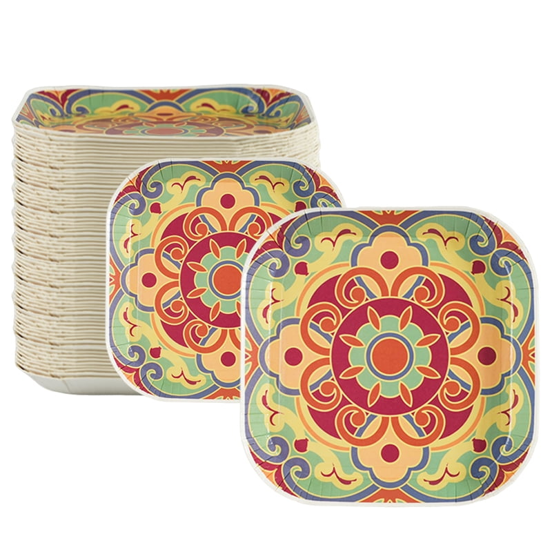 Verdelife Vintage Paper Plates, 5 inch Floral Plates 10 Count ...
