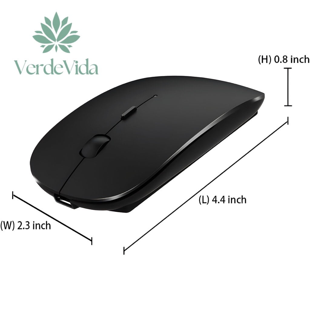 Verdevida Rechargeable Wireless Bluetooth Mouse for Laptop, PC, iPad ...