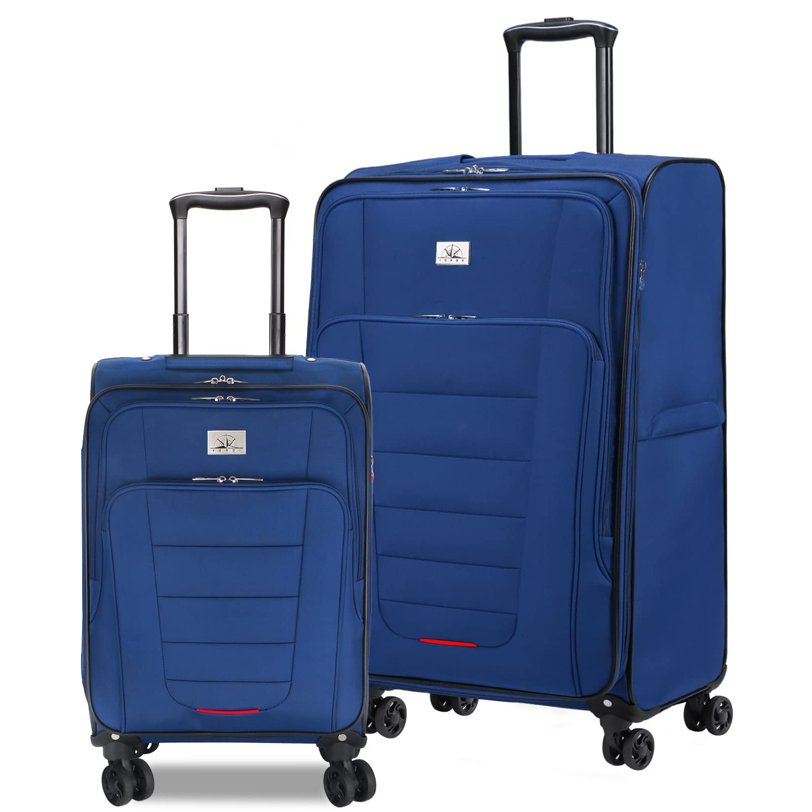 Verdi Travel Expandable Softshell Luggage Set 2 Piece Lightweight ...