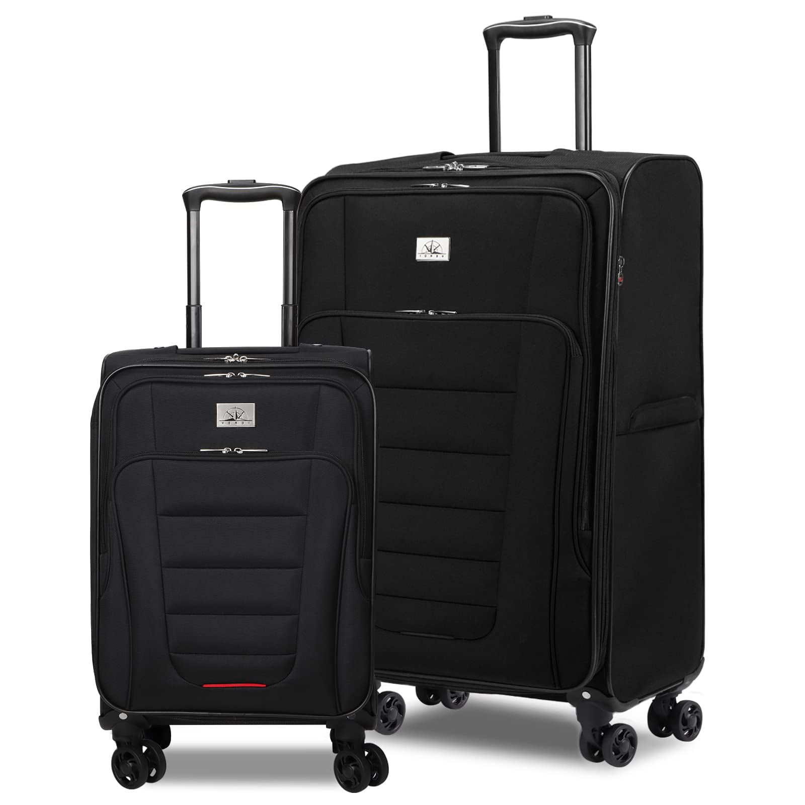 Verdi Travel Expandable Softshell Luggage Set 2 Piece Lightweight ...