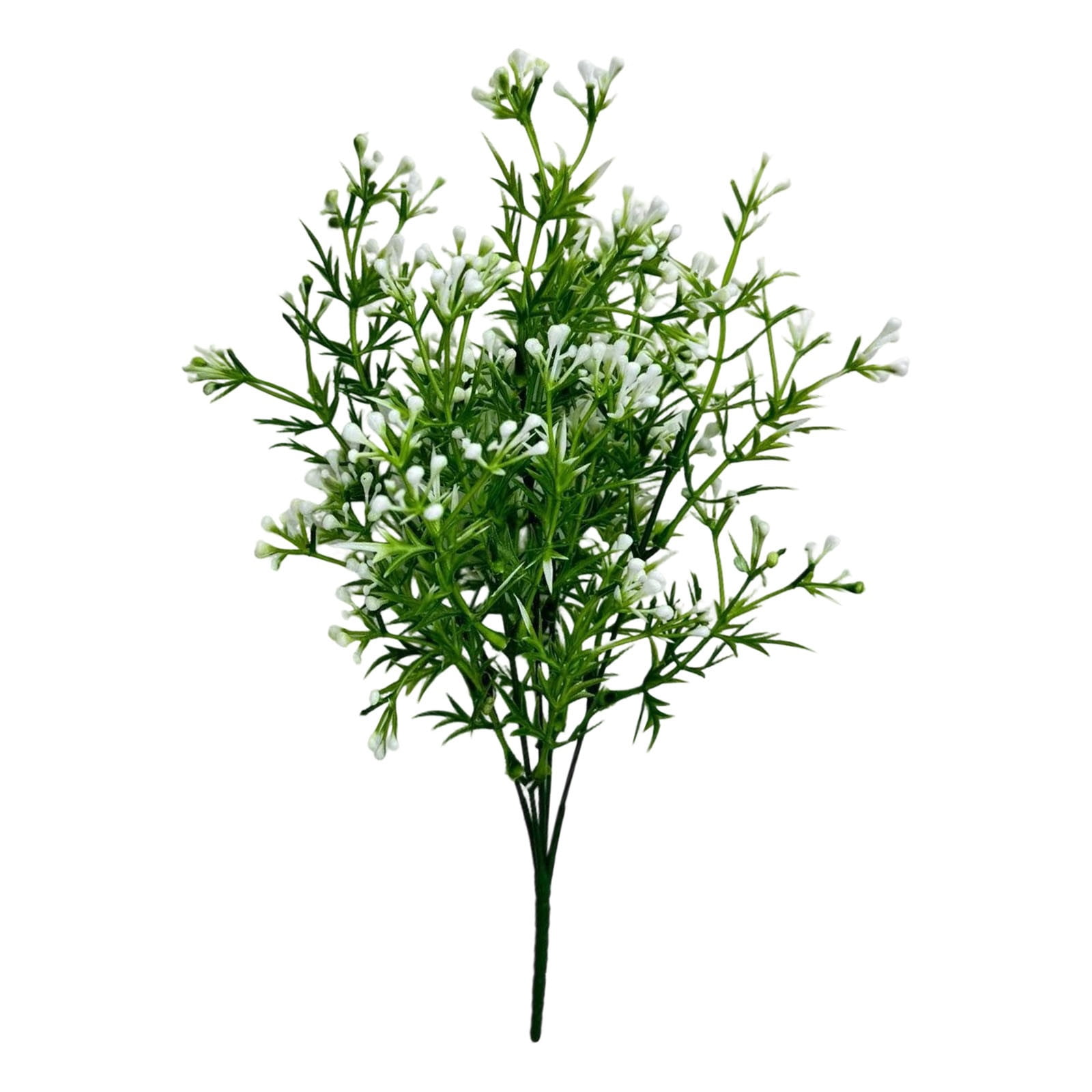 Verdsylv Artificial Greenery Bush with Pearl Flowers - Plastic Shrubs ...