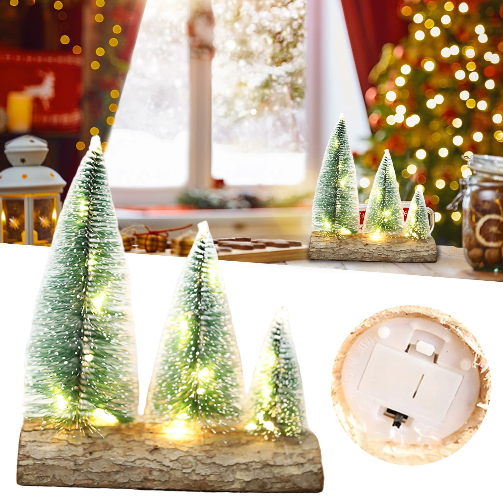 Verdsylv LED Christmas Tree, Small LED Christmas Tree, 3-Light Tabletop ...