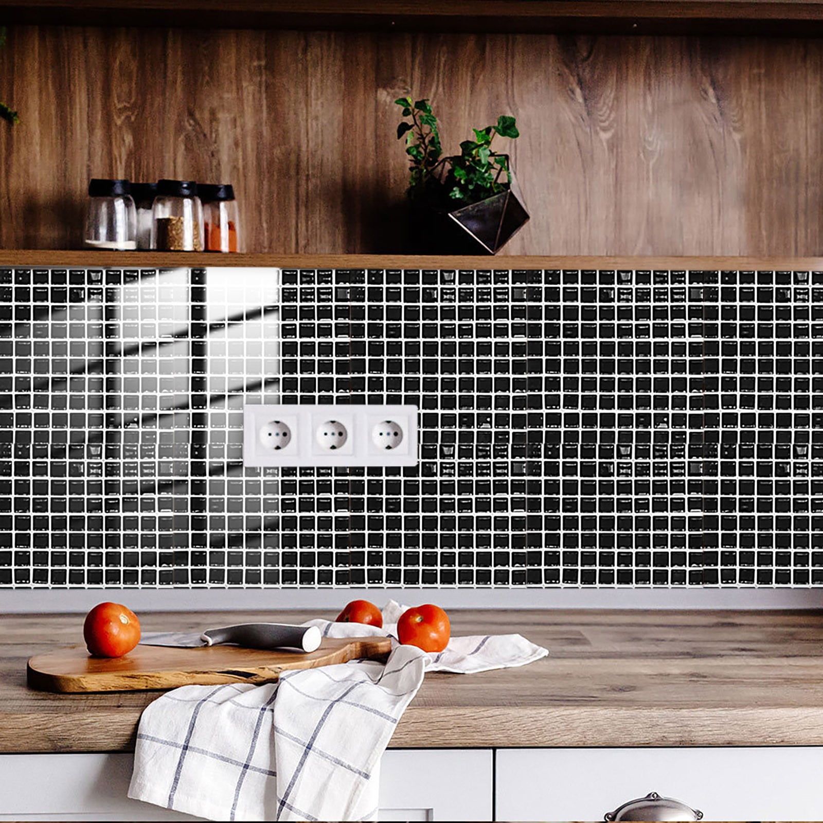 Verdsylv Mosaic Tile Stickers, 10-Pack 3D Mosaic Tile Stickers ...