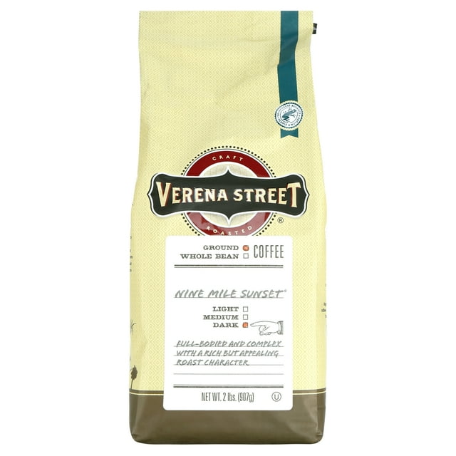 Verena Street 2 Pound Ground Coffee, Dark Roast, Nine Mile Sunset ...