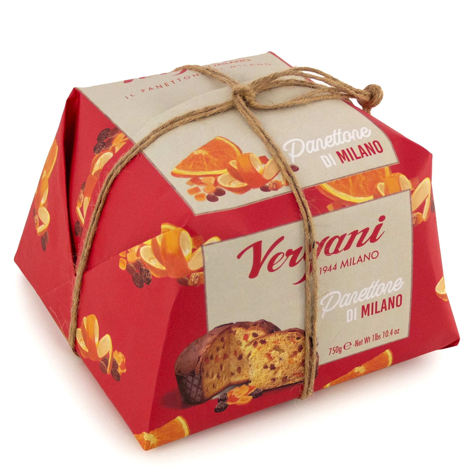 Vergani Classic Panettone, Pack of 1 - Artisan Holiday Bread, Festive ...