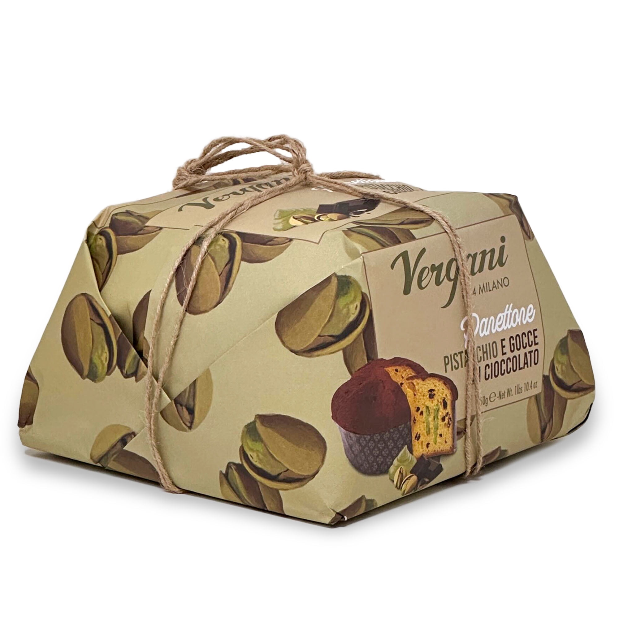 Vergani Pistachio and Chocolate Panettone, Pack of 1 -Traditional ...