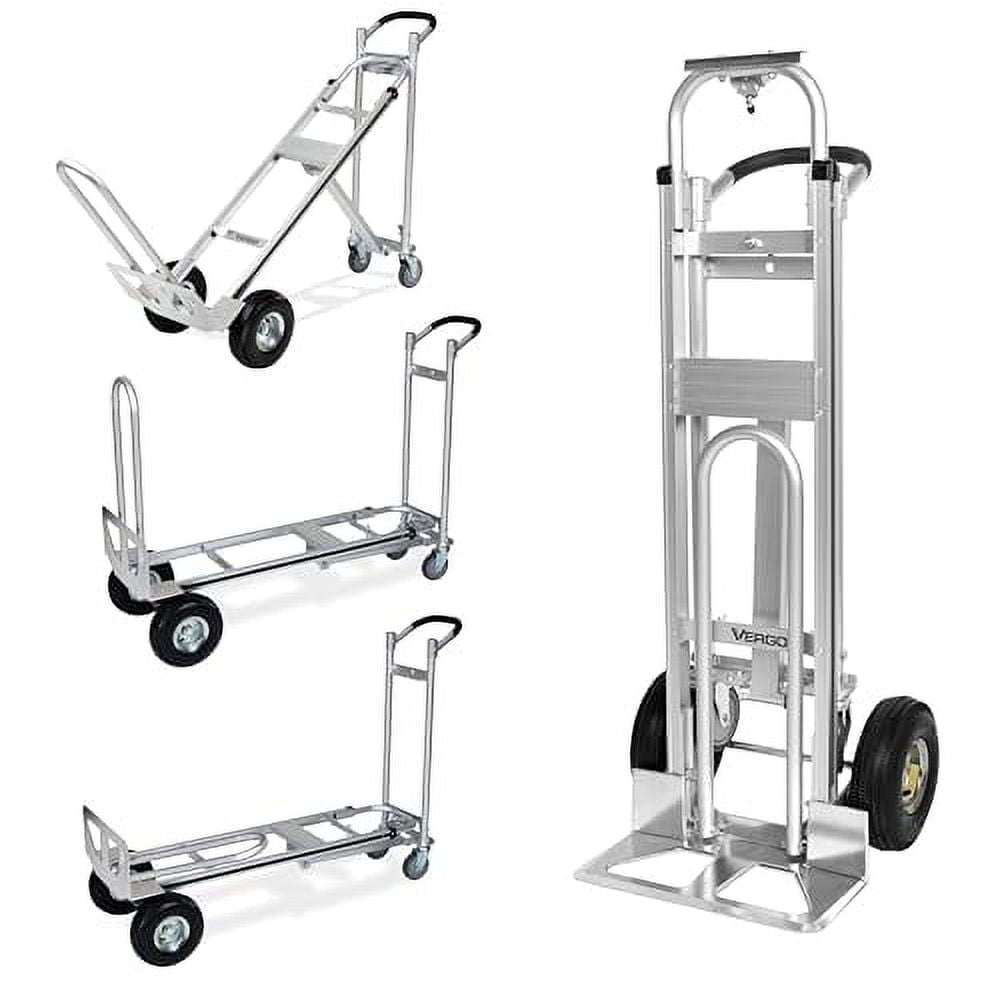 Vergo Industrial Convertible Hand Truck - AS7A2 Heavy Duty Aluminum 3 ...